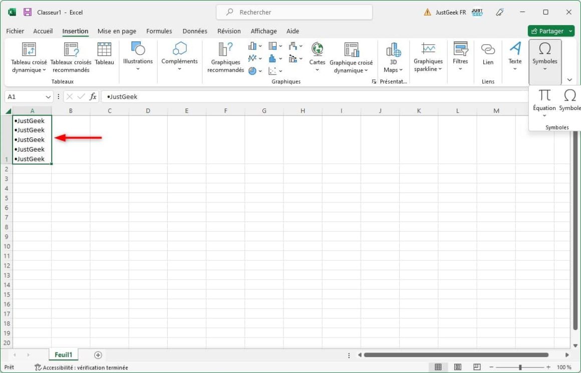 Comment aller sur une ligne dans une cellule Excel Comment aller sur une ligne dans une cellule Excel